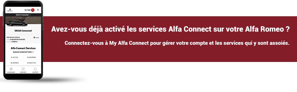 Application My Alfa Connect | Services | Alfa Romeo Belgique